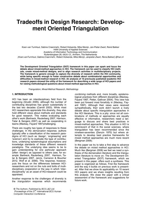 Pdf Tradeoffs In Design Research Development Oriented Triangulation