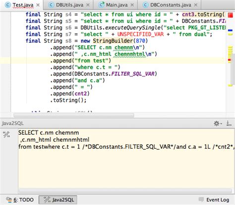 Java2SQL IntelliJ IDEs Plugin Marketplace