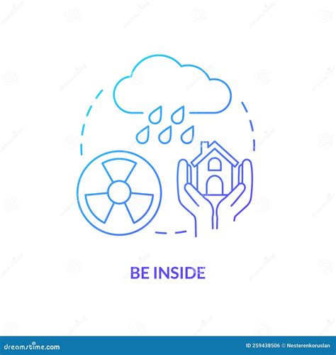 Be Inside Blue Gradient Concept Icon Stock Vector Illustration Of