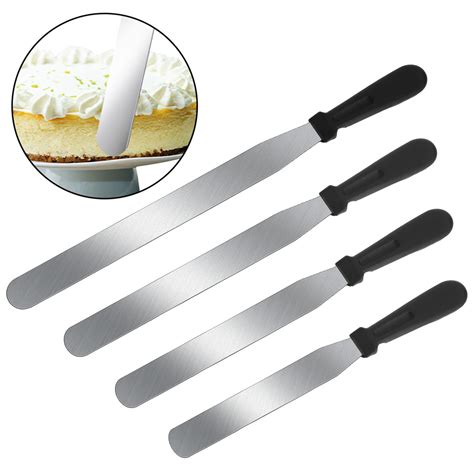 Topekada 4 Set Baking Utensils 6 8 10 12 Inch Straight Cake Icing