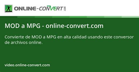 MOD A MPG Online Convert Com