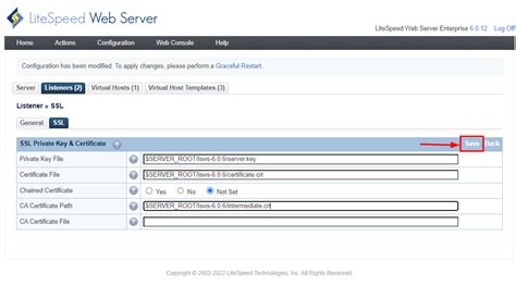 Litespeed Webserver Lsws Ssltls Installation Guide Ssltrust