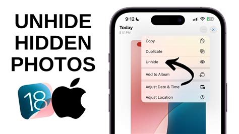 how to unhide hidden photos and videos on iphone ios 18 youtube