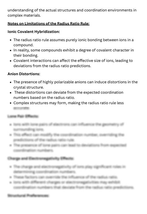 SOLUTION Limitation Of Radius Ratio Rule Studypool