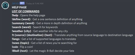 Jarvis The Discord Assistant Devpost