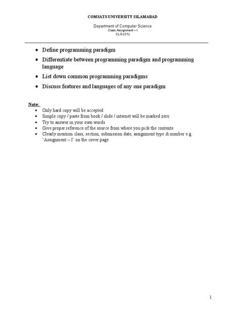 class assignment 1 pdf