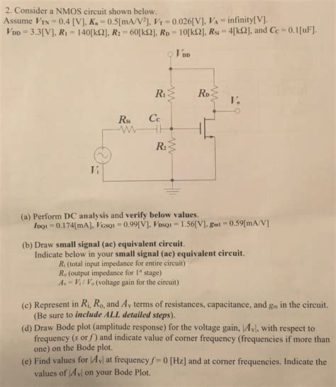 Solved Consider A NMOS Circuit Shown Below Assume Yn Chegg Com