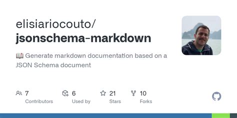Github Elisiariocoutojsonschema Markdown 📖 Generate Markdown