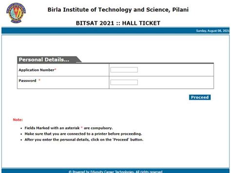 BITSAT Admit Card Released Download BITS Pilani Entrance Exam Hall Ticket At Bitsat