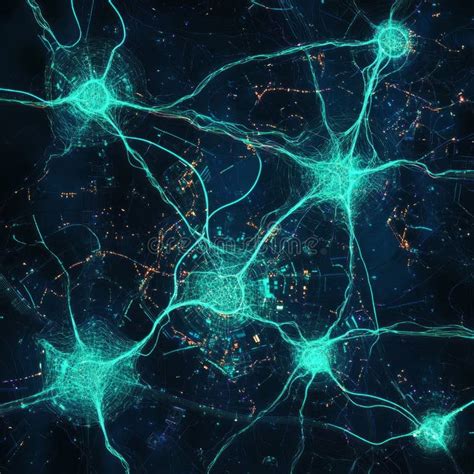 dynamic neural network visualization interconnected synapses in a