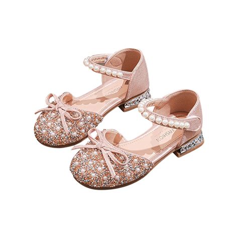 Breaise Girls Sandals Pearl Rhinestonesr Princess Shoes Sparkle Jelly