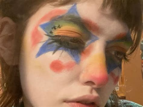 Rainbow Star Clown Makeup Clownmakeup Altmakeup Rainbow Stars
