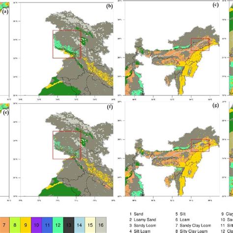 Modified Soil Texture Map Derived From Statsgo Fao Soil Texture Map For