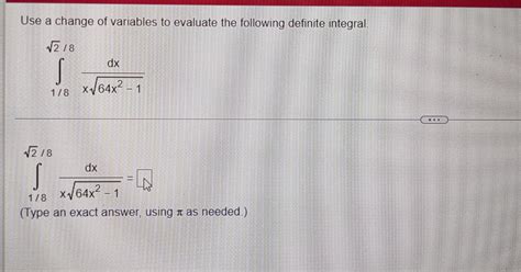 Solved Use A Change Of Variables To Evaluate The Following Chegg