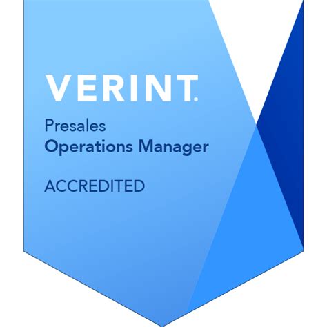 Verint Operations Manager Presales Credly