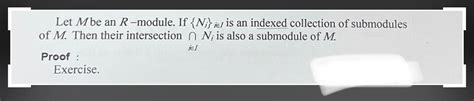 solved let mbe an r module if {n } ie is an indexed
