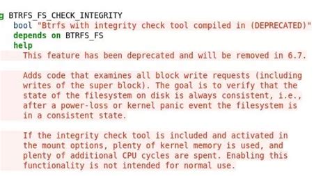 btrfs deprecating its integrity checker tool r filesystems