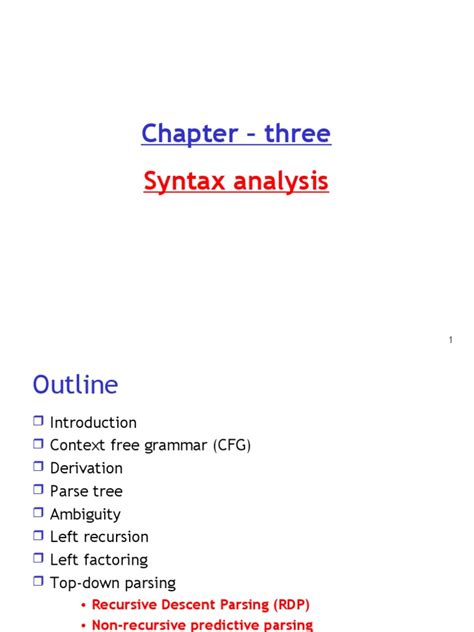 Cd Chapter 3 Pdf Parsing Theoretical Computer Science