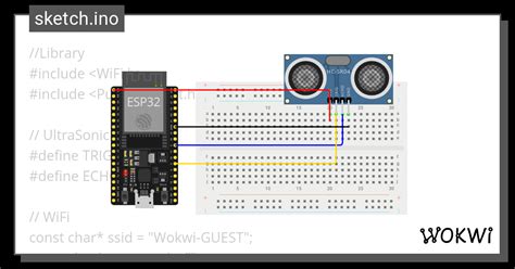 Ultrasonic Wokwi Esp32 Stm32 Arduino Simulator