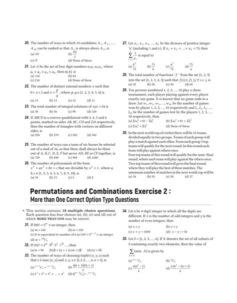 SOLUTION 1 Permutations And Combinations Exercises Studypool