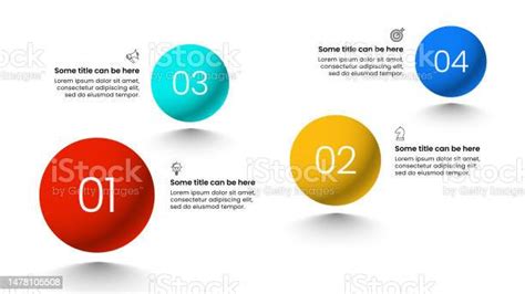 인포그래픽 템플릿입니다 숫자 아이콘 및 텍스트가있는 4 개의 공 0명에 대한 스톡 벡터 아트 및 기타 이미지 0명 개념 공 스포츠 장비 Istock