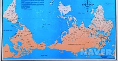 거꾸로 된 세계지도 화제 잘못 만든 지도 아니었네