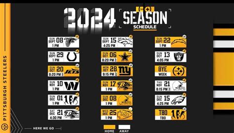Pittsburgh Steelers 2024 25 Schedule Rsteelers