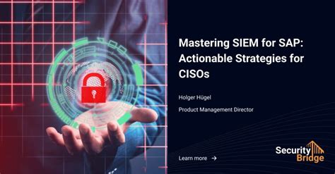 Ciso Sapsecurity Siem Cyberrisk Securitybridge