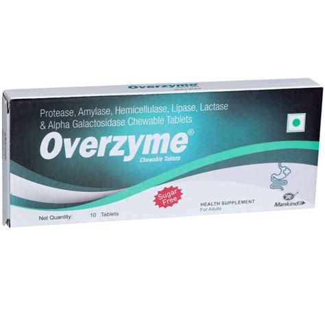 Buy Overzyme Sugar Free Chewable 10 Tablets In Wholesale Price Online