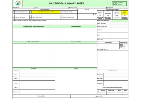 Kaizen Sheet Pdf