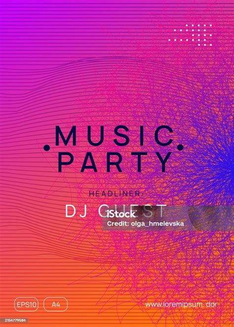 파티 매거진 디스코텍 디자인 사이키델릭 오디오 일러스트레이션 테크노 트랜스 템플릿 블루 나이트 클럽 배너입니다 전기 커버 핑크