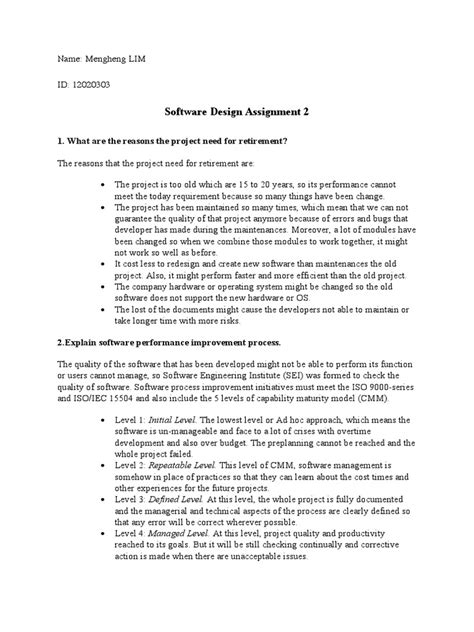 software design assignment pdf software design software