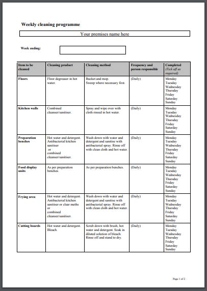 16 Cleaning Roster Examples To Download