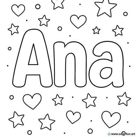 Coloriage Du Prénom Ana à Télécharger Ou à Imprimer Gratuitement