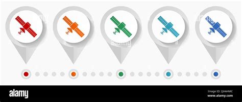 Satellite Connection Communication Technology Concept Vector Icons Infographic Template Easy