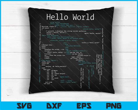 Hello World Coding Computer Programming Languages Svg Cutting Files