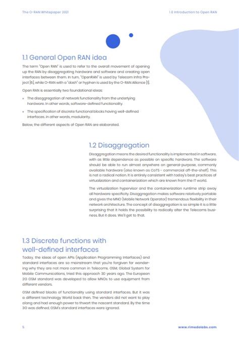 „the O Ran Whitepaper” Rimedo Labs