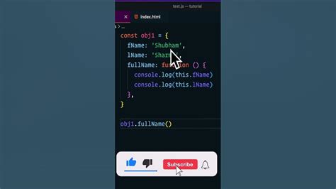 This Keyword In Javascript Javascript Tricks 🔥🔥 Youtube