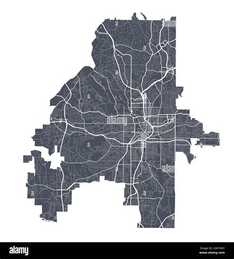 Atlanta City Map With Highways Quad Lanta Mapping Atlanta