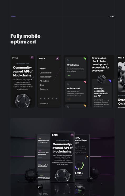 onix blockchain landing page design ui kit behance