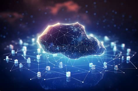 Data Transfer Cloud Computing Technology Concept A Large Prominent