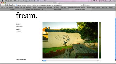 Creating A Horizontally Scrolling Gallery In Dreamweaver Teresa Fream