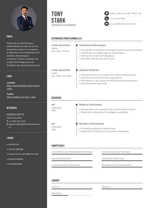 Créer Un Cv Technicien En électronique Idéal Pour Séduire Le Recruteur