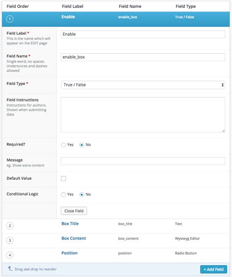 Get Field Not Returning Values ACF Support
