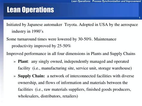 Ppt Lean Operations Powerpoint Presentation Free Download Id7081607