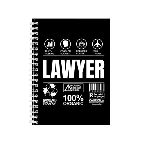 Lawyer Notebook Attorney T Idea Writing Books Notepad A5 Shop