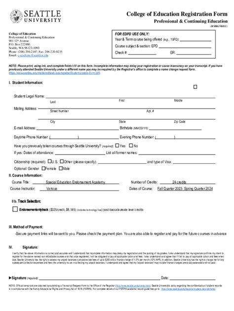Fillable Online College Application Form Template Fax Email Print