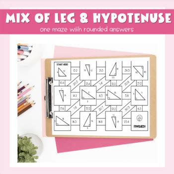 Pythagorean Theorem Mazes By Maestra Novoa TPT