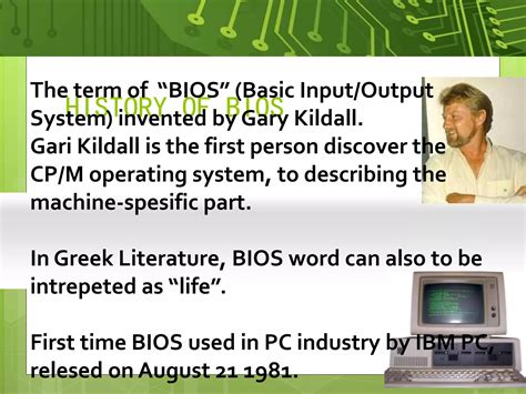 BIOS Basic Input Output System Tentang BIOS Komputer Dalam Bahasa Inggris PPT