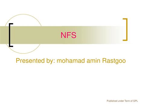 Ppt Nfs Powerpoint Presentation Free Download Id820244